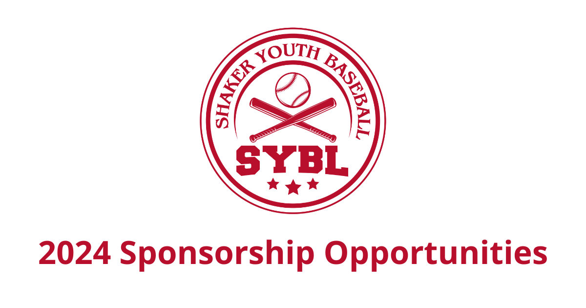 2025 Sponsorship Opportunities - Shaker Youth Baseball League